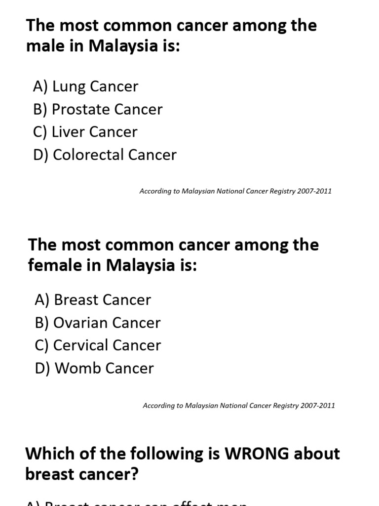 Cancer Event Quiz Set D | PDF