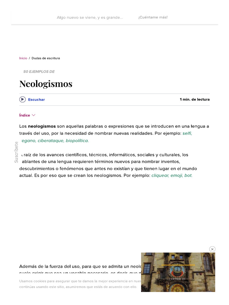 50 Ejemplos de Neologismos | PDF