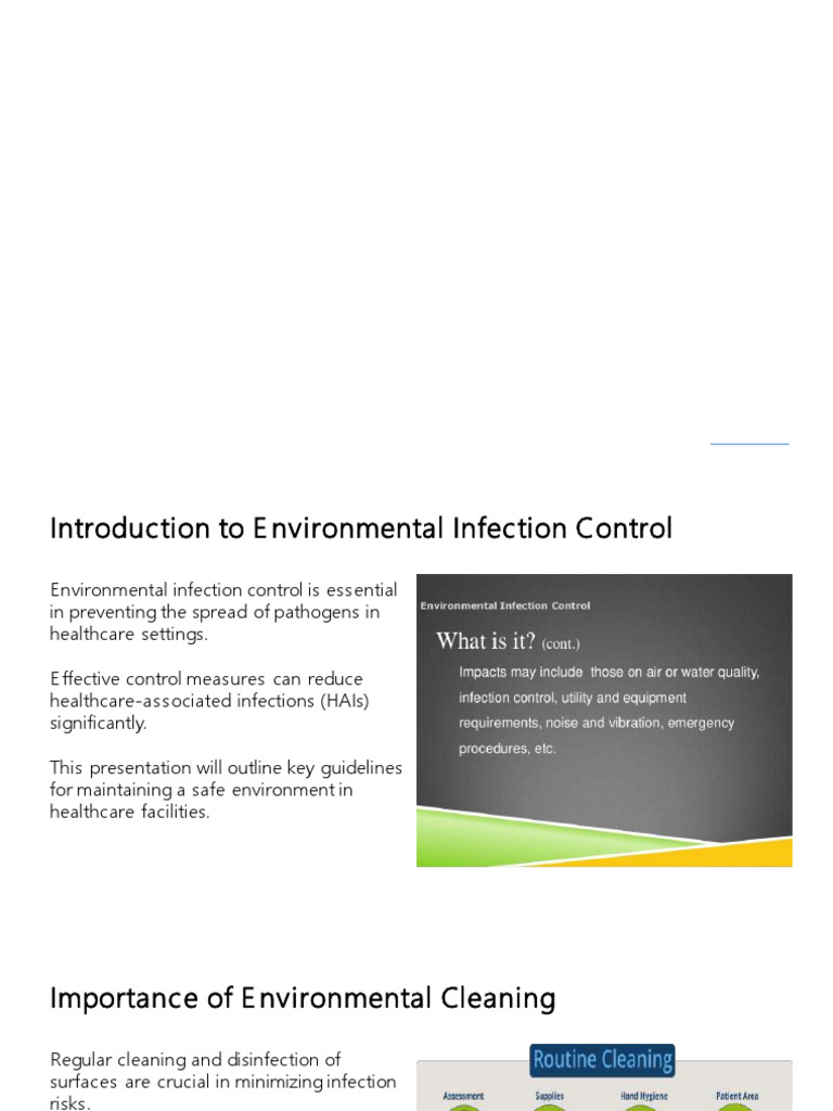 Environmental Infection Control Guidelines | PDF | Microbiology ...