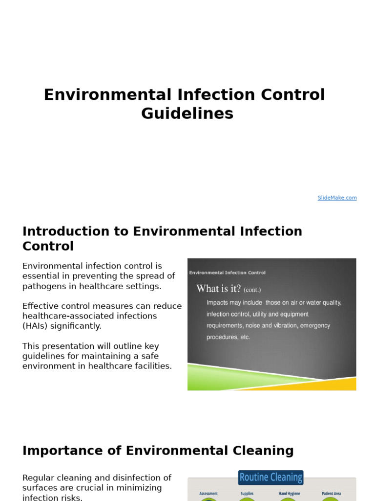 Environmental Infection Control Guidelines | PDF | Microbiology | Safety
