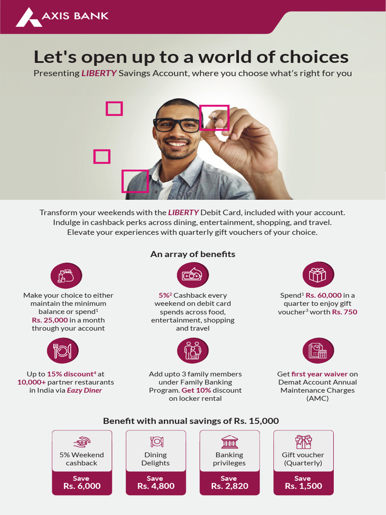 Axis Bank Liberty & Prestige Accounts | PDF | Credit Card | Transaction ...