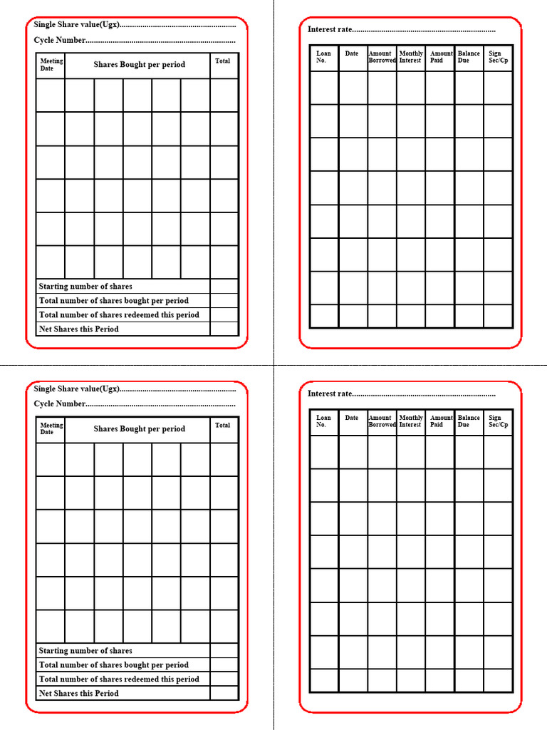 Simplified Saving Passbook Template | PDF