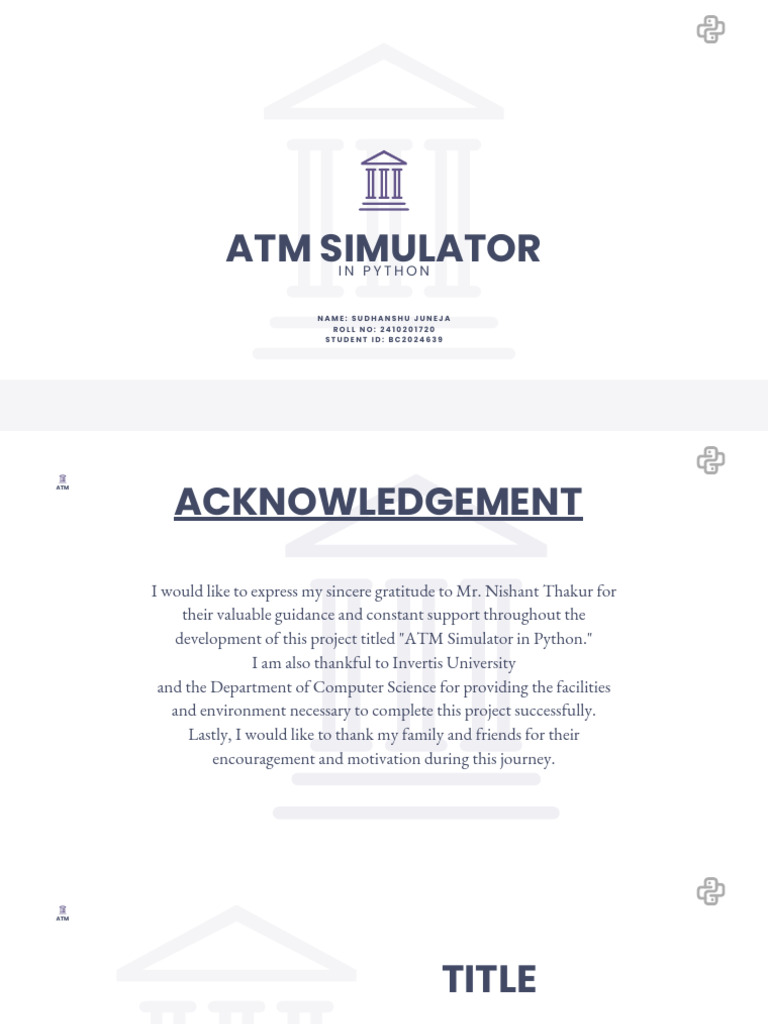 Sudhanshu Junaje ATM Simulator | PDF | Personal Identification Number | Automated Teller Machine