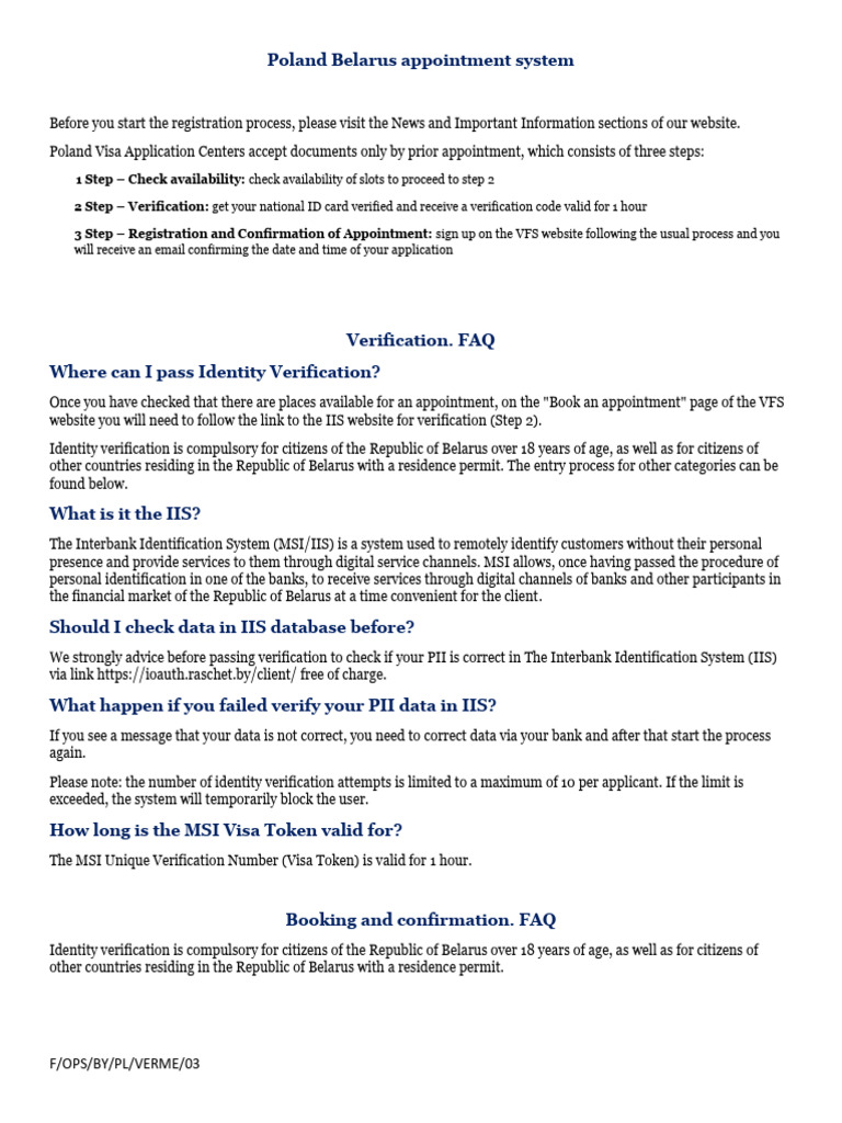 Poland Belarus Verification Manual v3 EN | PDF | Identity Document ...