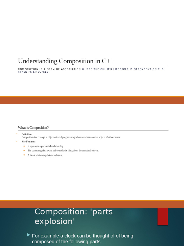 C++ Composition: Key Concepts & Benefits | PDF | Inheritance (Object Oriented Programming ...