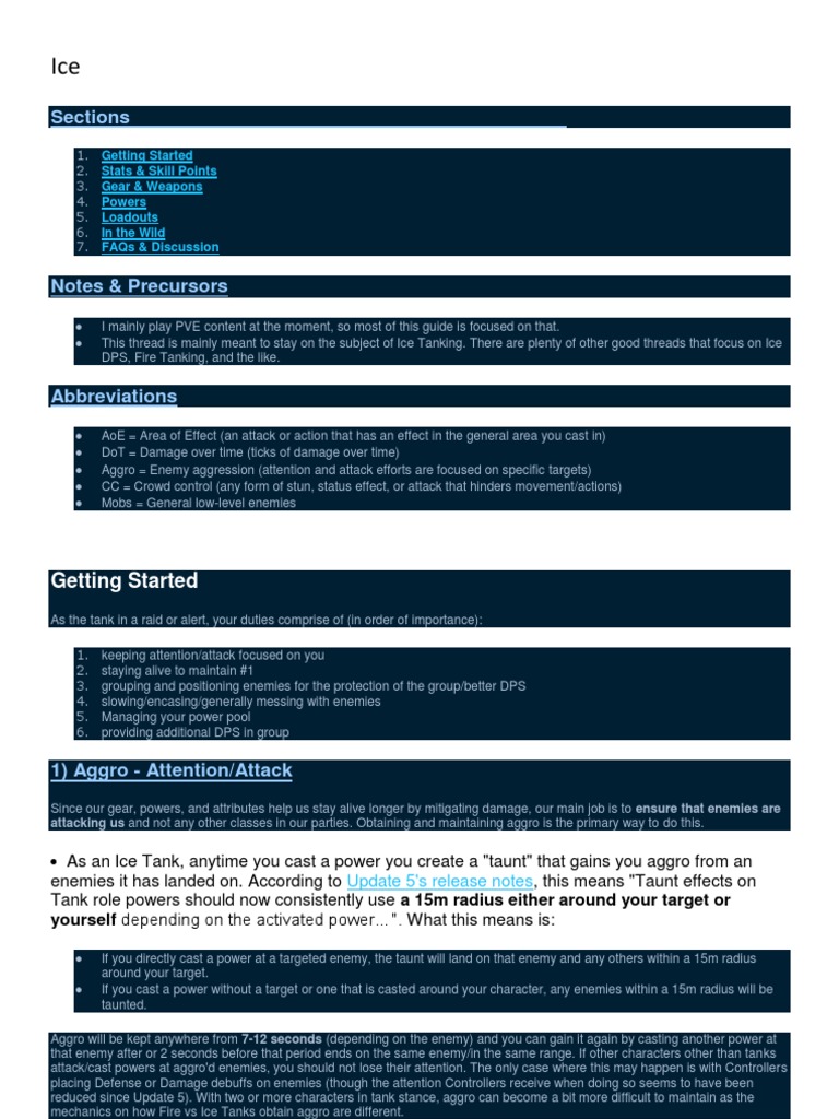 Dcuo Guides | PDF | Tanks | Ice