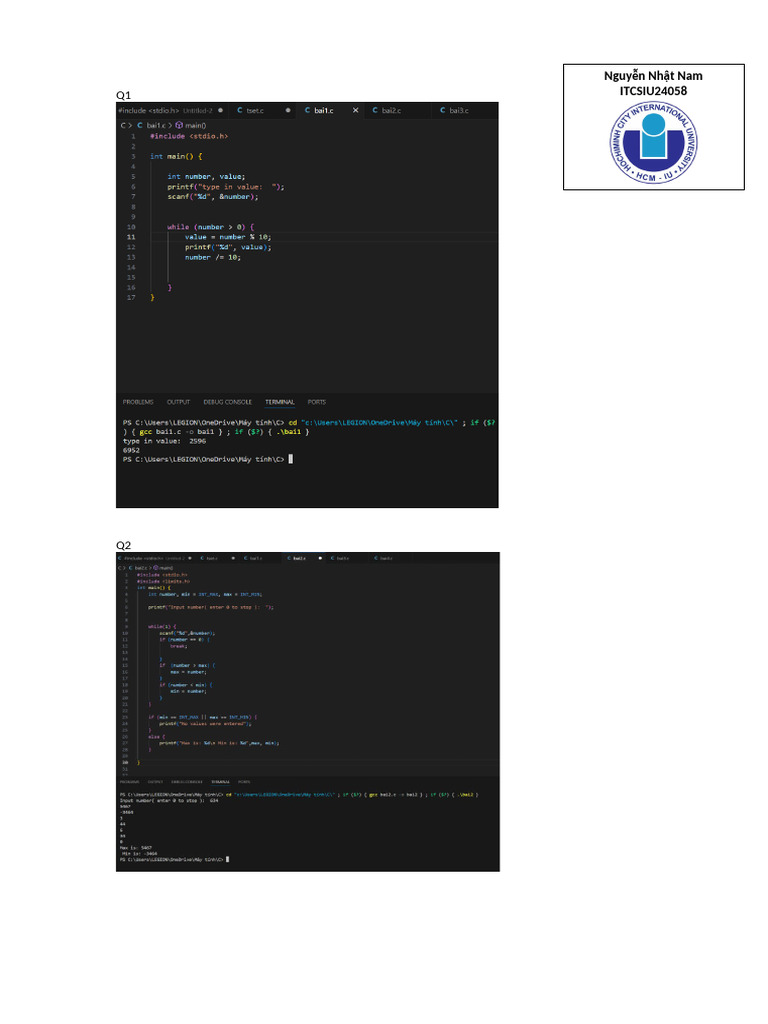 C C++ Lab1 Assignment1 | PDF