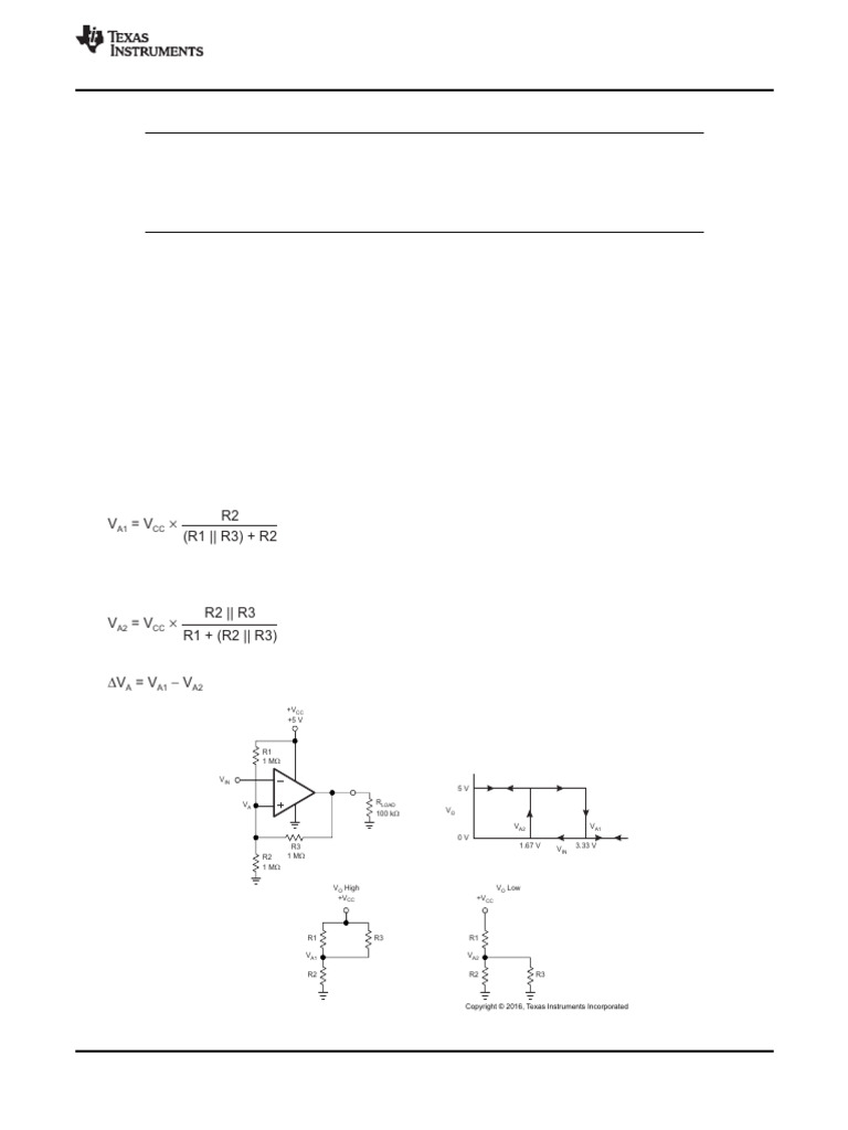 Comparator With Hysteresis Design | PDF | Electronics | Electrical Engineering