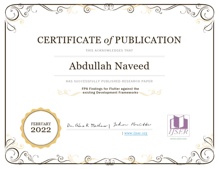 Research Paper - Certificate | PDF