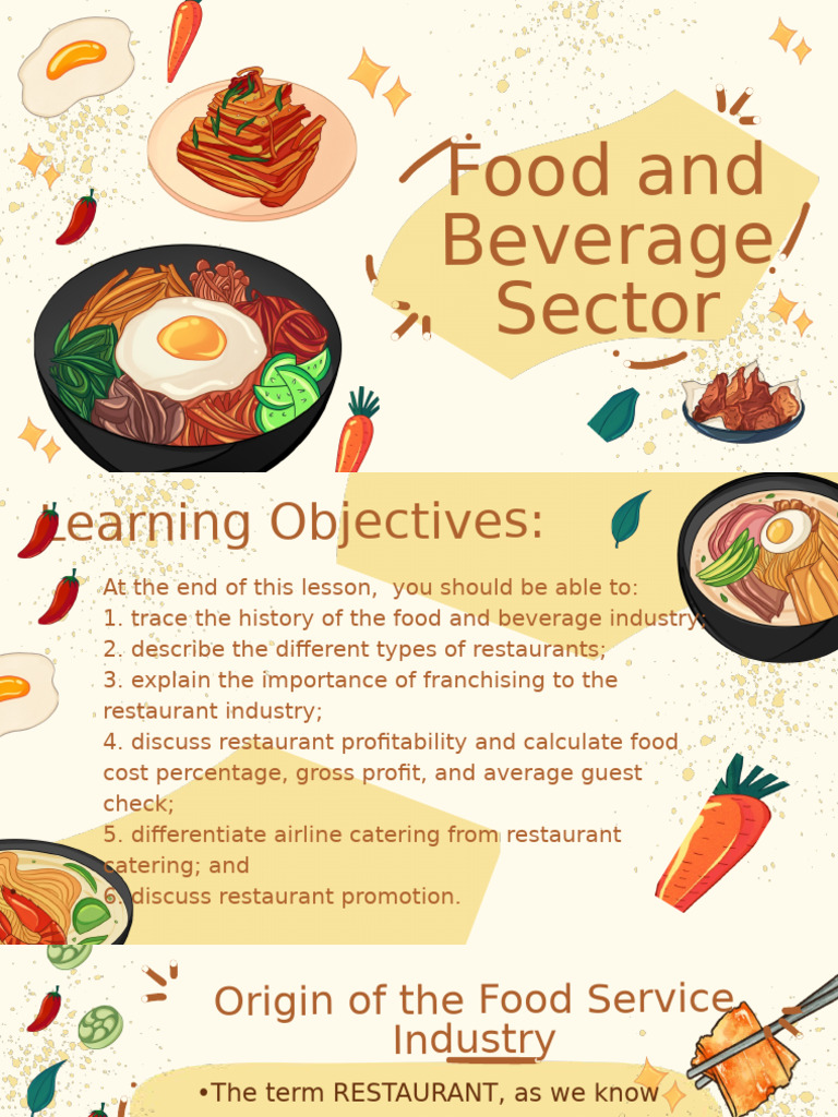 Overview of Food & Beverage Industry | PDF | Restaurants | Menu