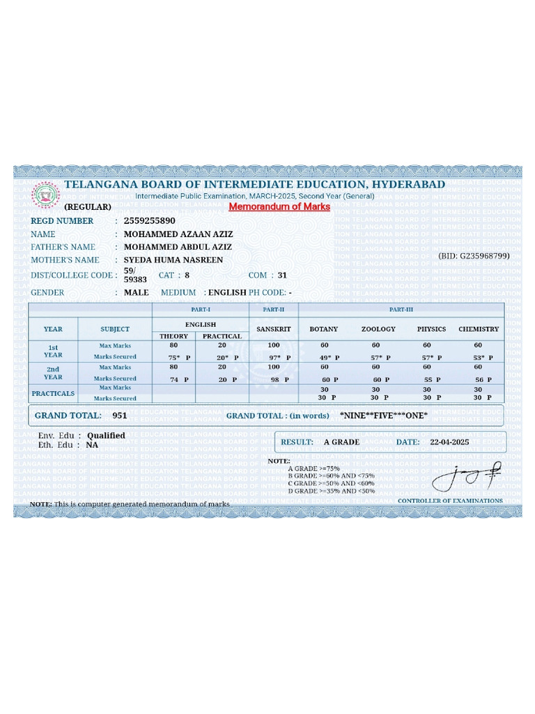 12th Scorecard | PDF