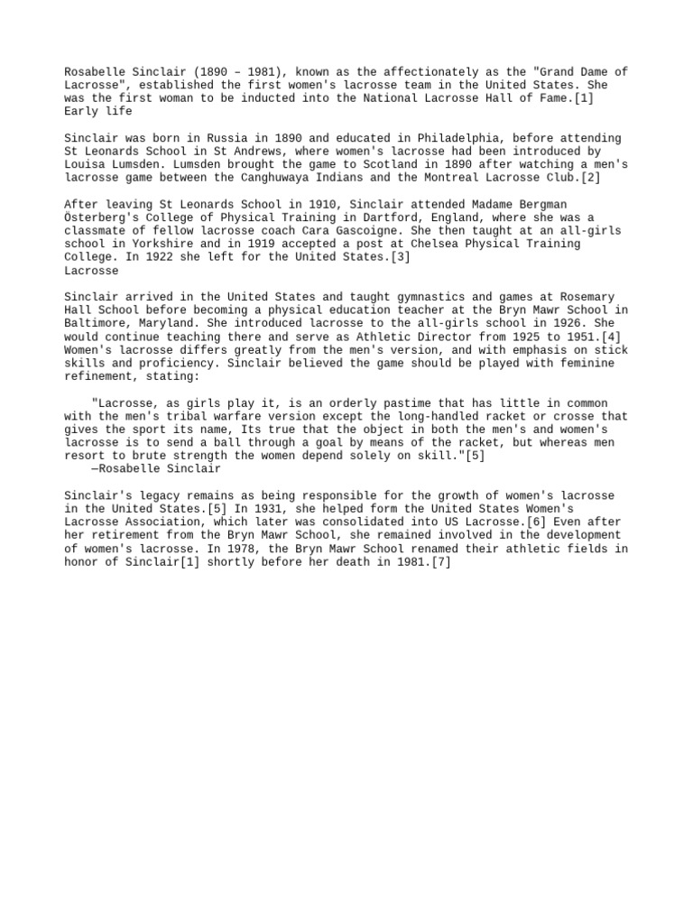 Rosabelle Sinclair (1890 - 1981), K | PDF
