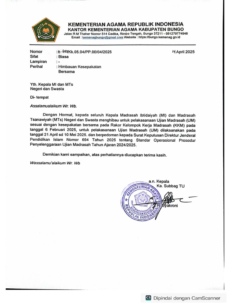 Surat Himbauan UM | PDF