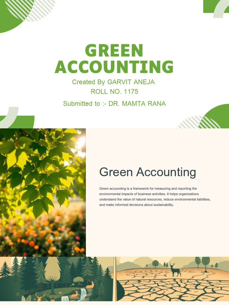 Understanding Green Accounting Basics | PDF | Sustainability | Natural ...