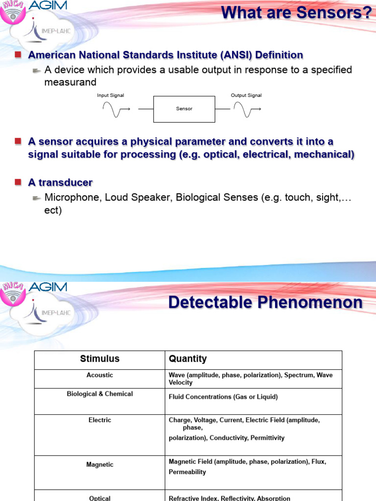 Understanding Sensor Types and Functions | PDF | Electromagnetism ...