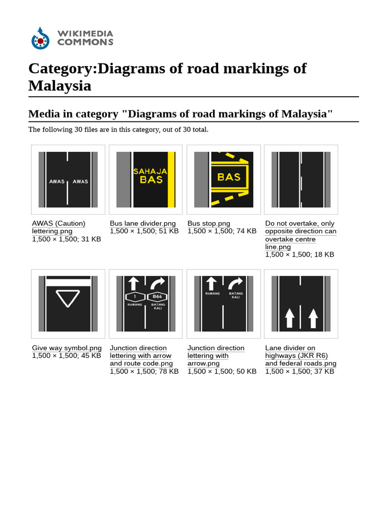 Malaysia Road Markings Overview | PDF | Road | Transport Infrastructure