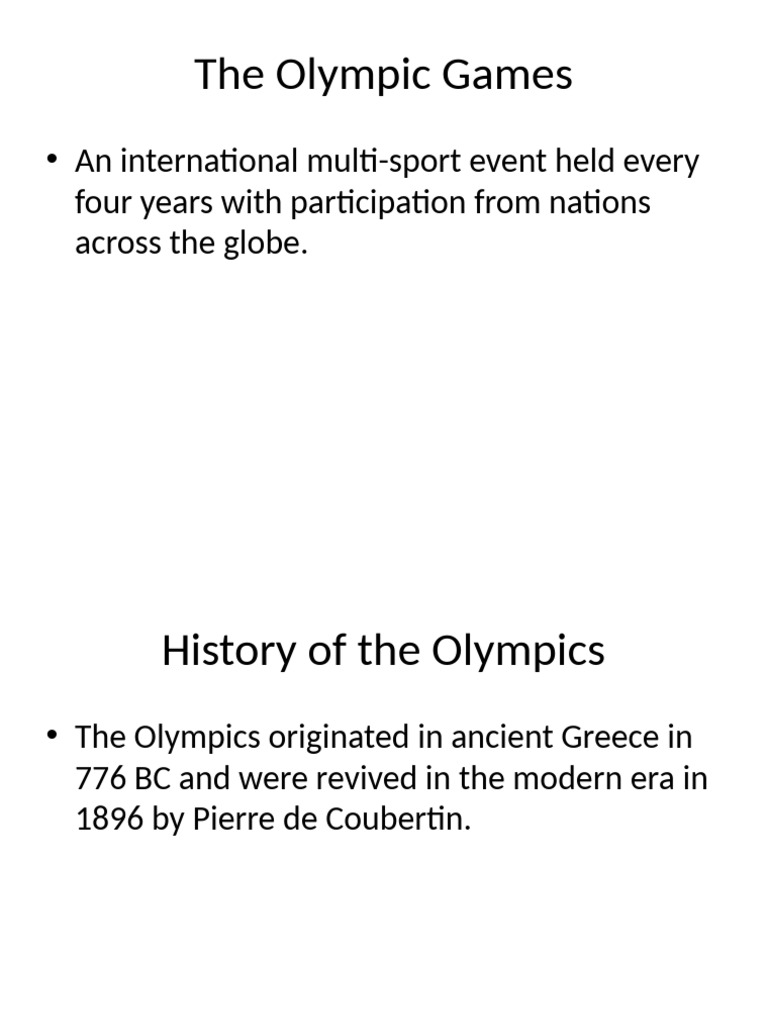 Olympics Presentation | PDF