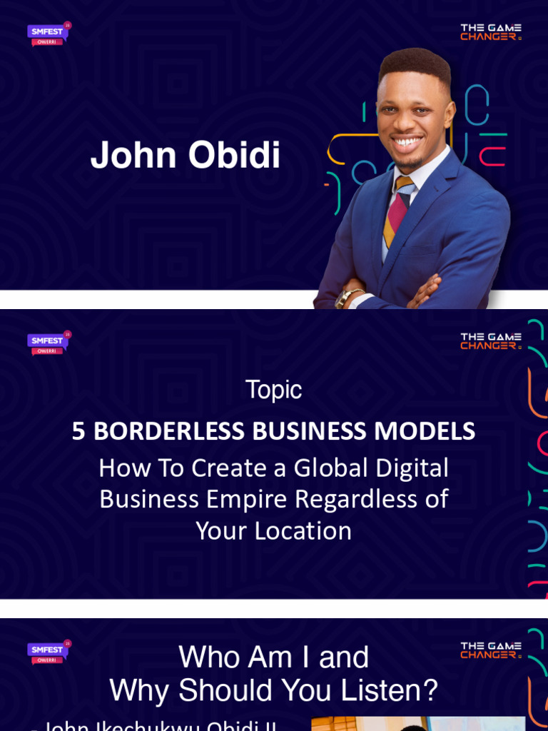 SMFEST 5 Borderless Business Models | PDF