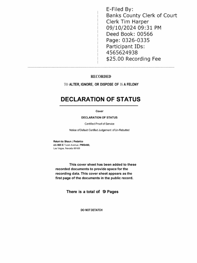Declaration of Status | PDF