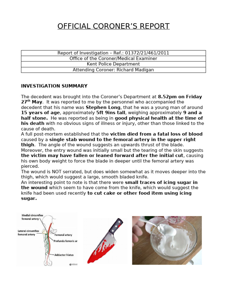 Coroners Report | PDF