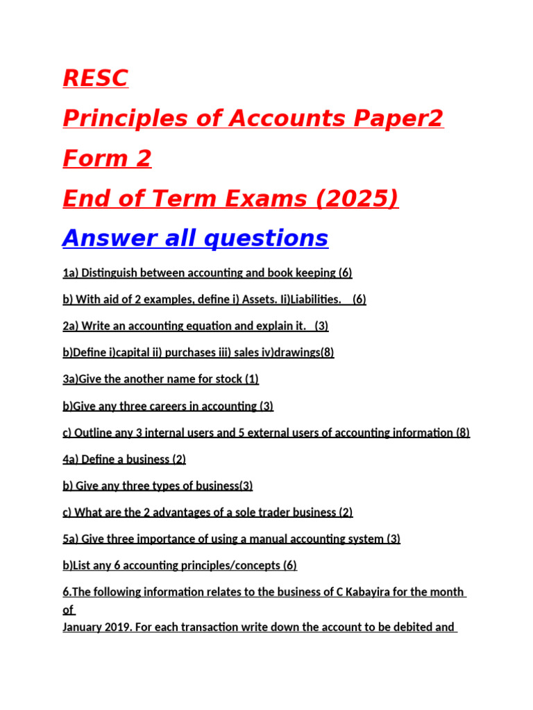 2025 Accounts Form2 | PDF