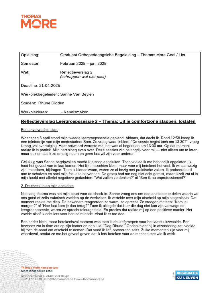 Reflectieverslag 2.0 | PDF