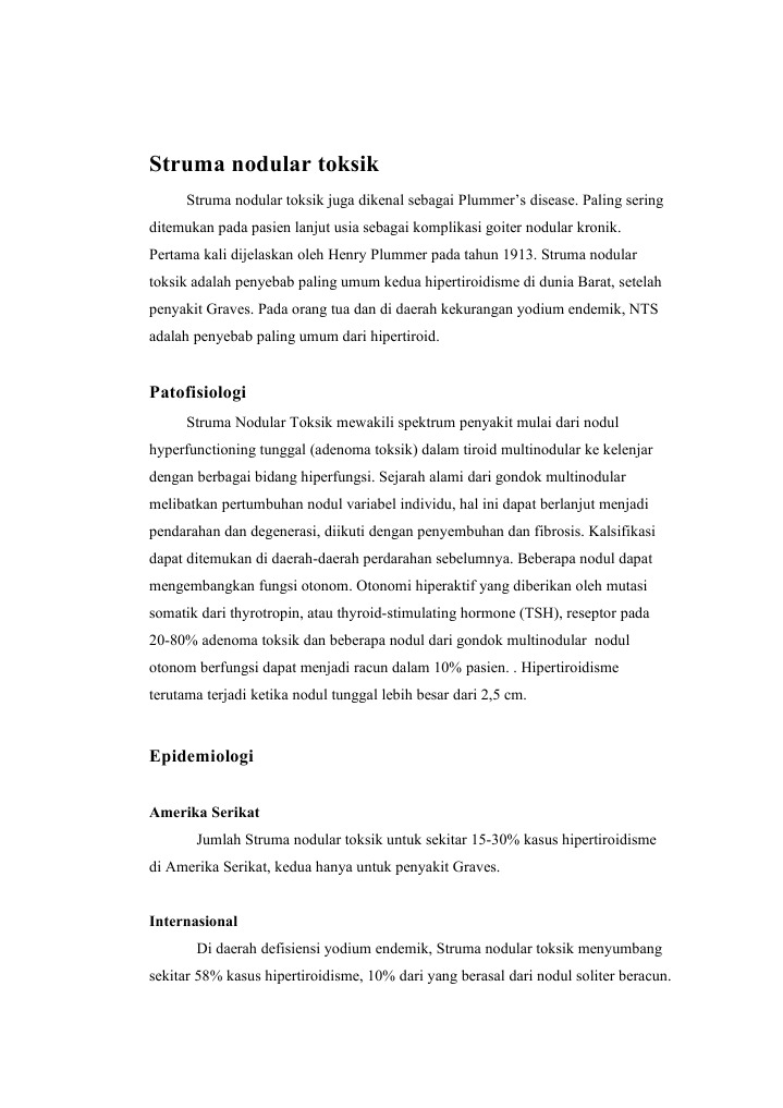 Struma Nodular Toksik | PDF