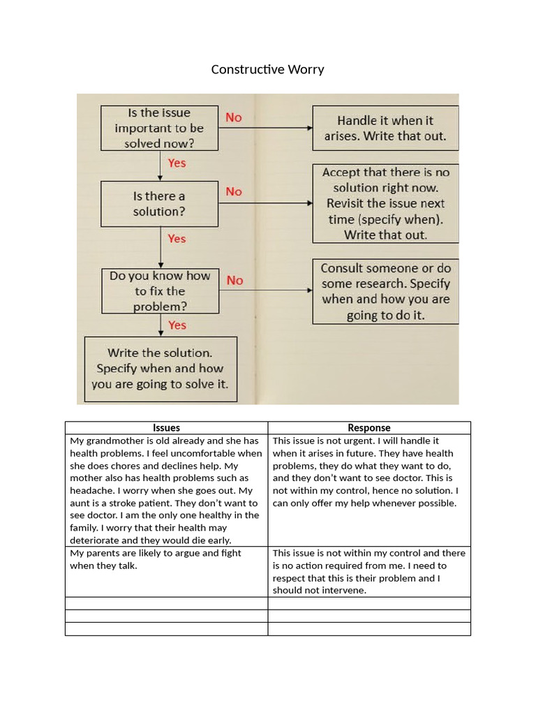 Constructive Worry | PDF