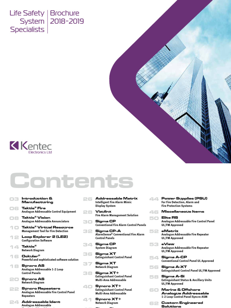 Kentec - Product Brochure - UPDATE | PDF | Computer Network ...