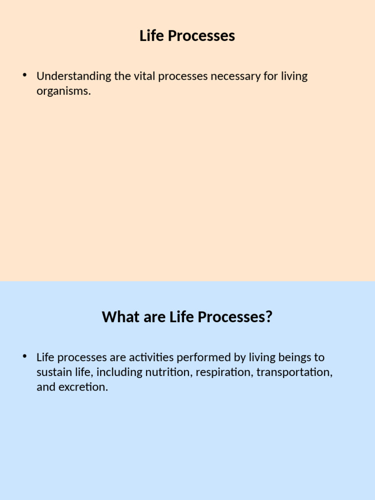 Essential Life Processes Explained | PDF