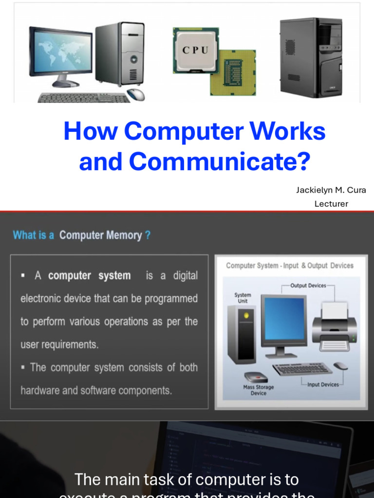 Lesson 3 How Computer Works and Communicates | PDF | Operating System ...