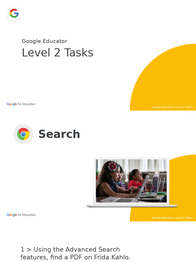 Google Educator Level 2 Basic Tasks | PDF | Web 2.0 | Cyberspace