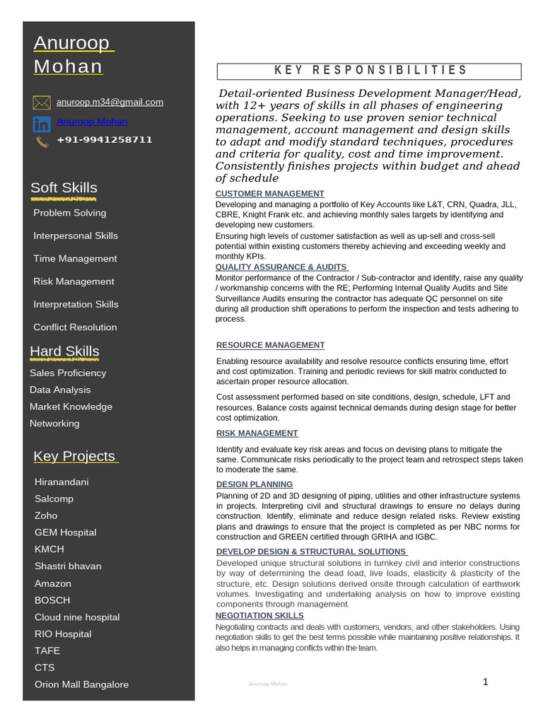 Anu Sales resume-updated | PDF | Sales | Audit