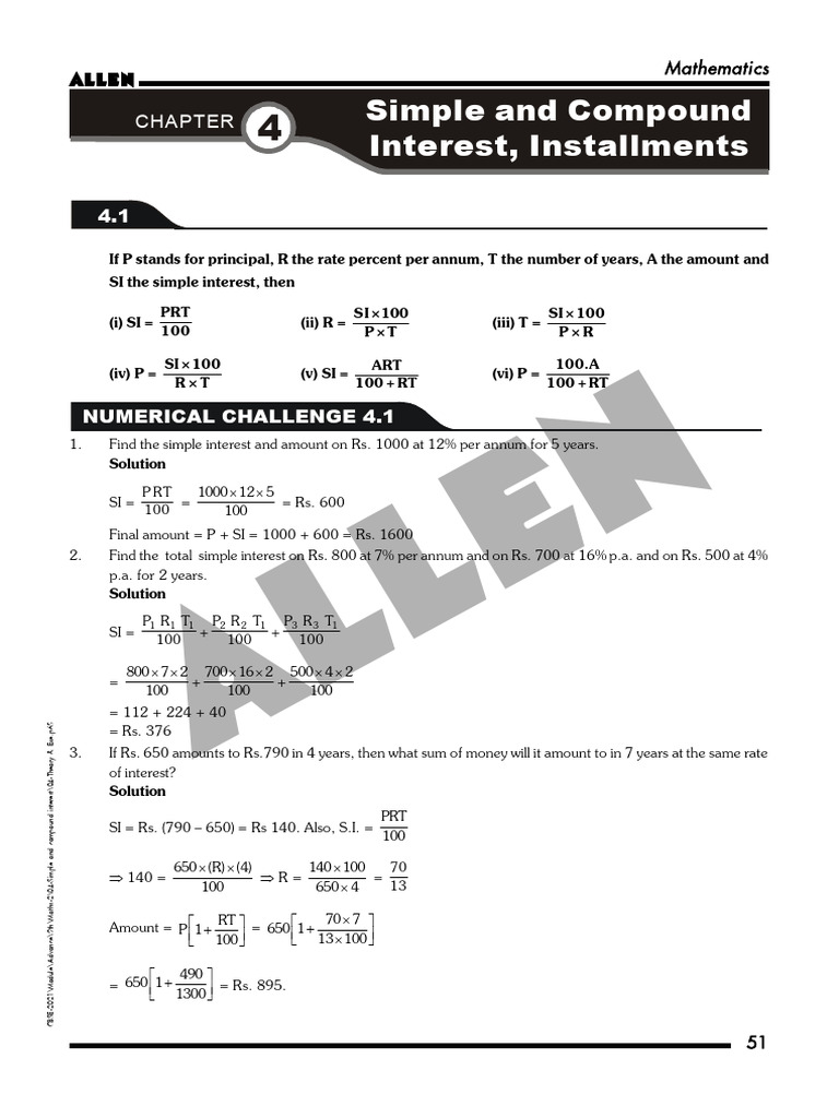 Simple and Compound Interest Guide | PDF | Interest | Compound Interest