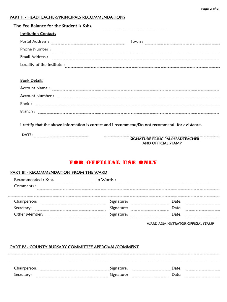 Nakuru County Bursary Application Form 2024-25-2 | PDF