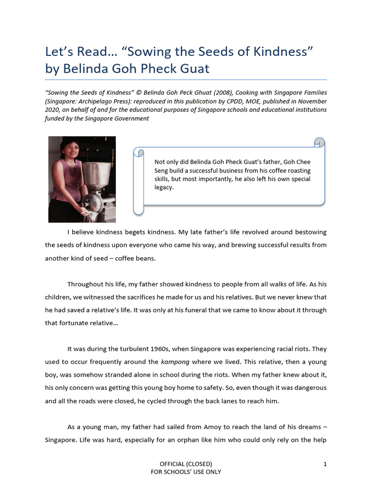 Nimisha - Sowing The Seeds of Kindness (Student's Copy) | PDF | Coffee