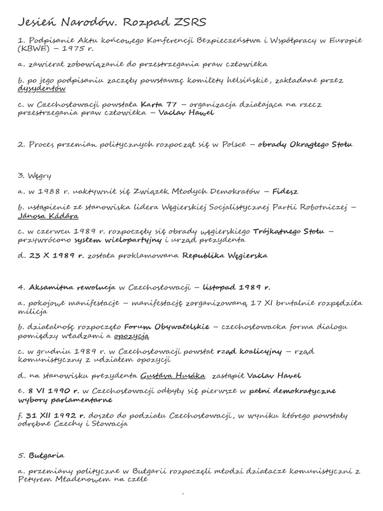 Jesień Narodów I Rozpad ZSRS - Docx - 20250324 - 200044 - 0000 | PDF