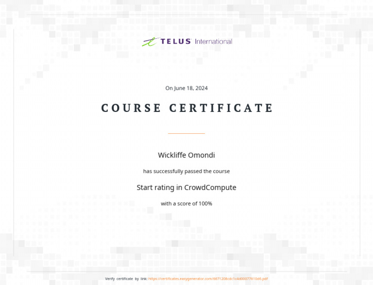 Course Certificate | PDF