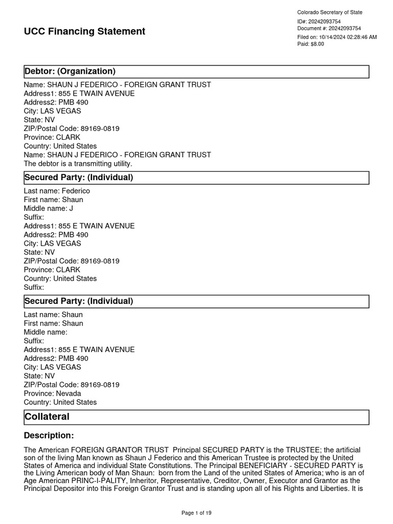 Ucc Financial Statement FTB | PDF | Internal Revenue Service | Tax ...