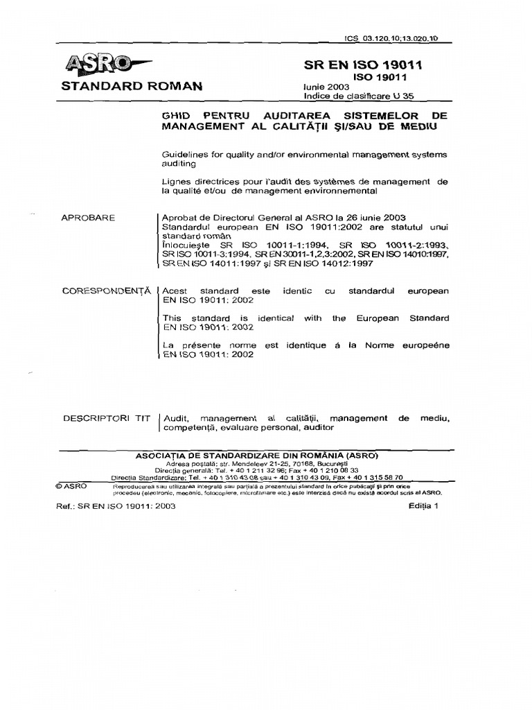 SR EN ISO 19011 | PDF