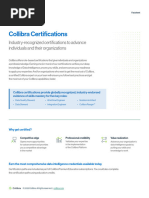 Collibra Certification Factsheet | PDF | Intelligence | Certification
