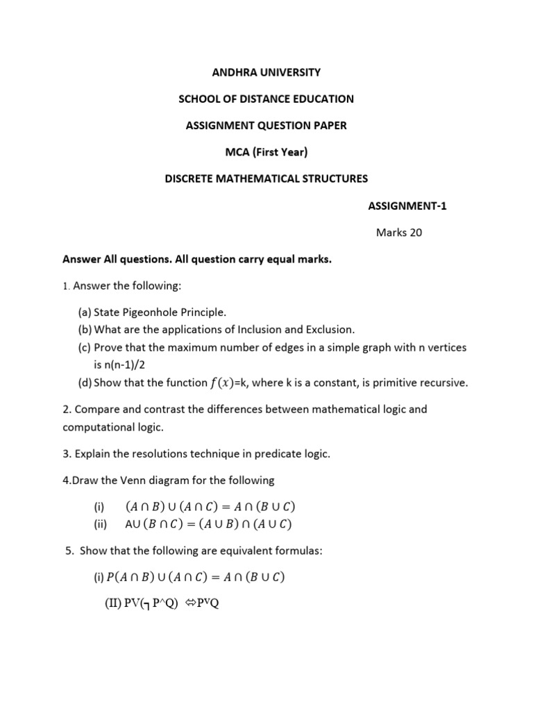 MCA - First Year Assignment-22 | PDF | Pointer (Computer Programming) | Mathematics