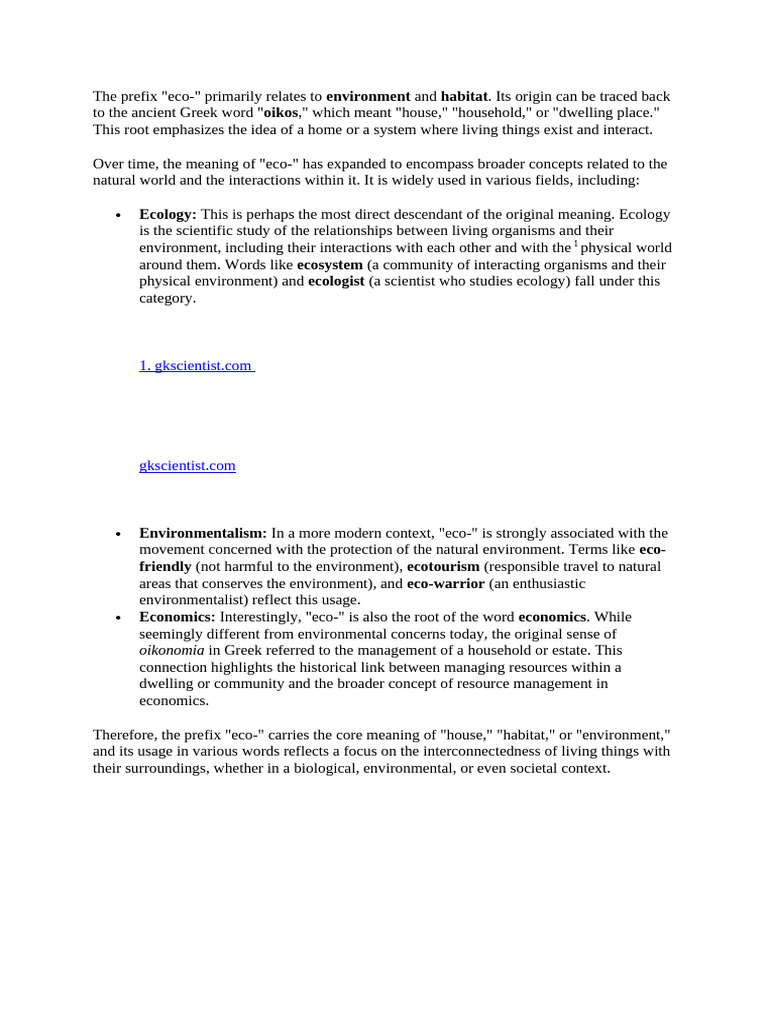 Understanding the "Eco-" Prefix | PDF