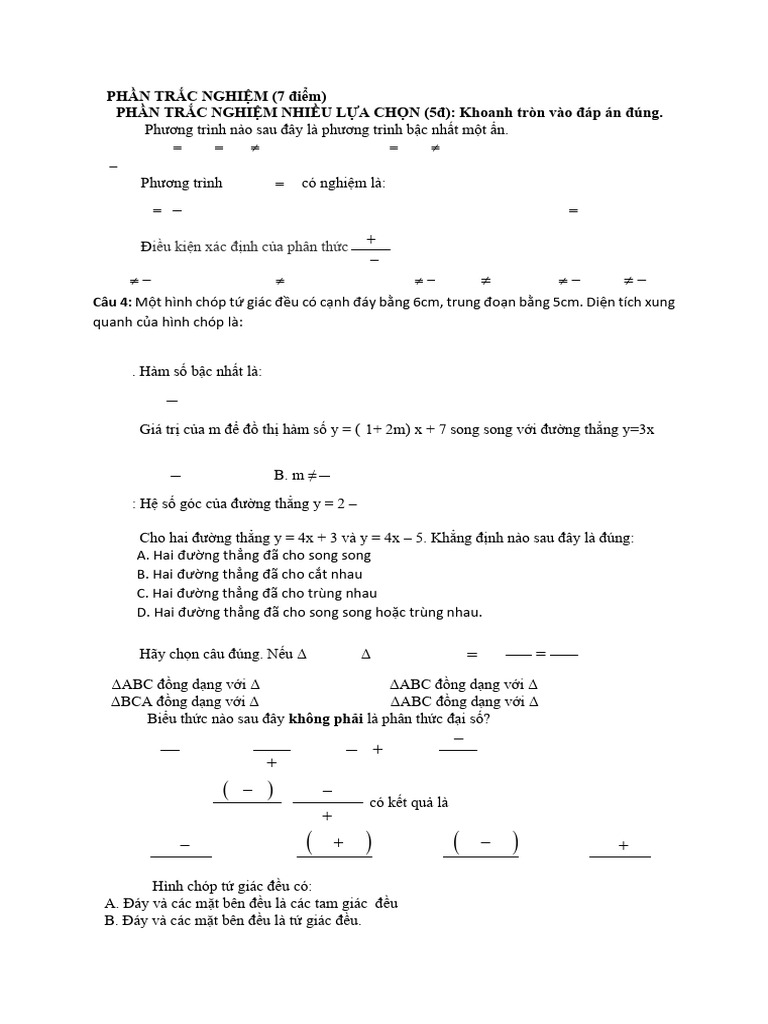 Đề 14- toán 8 | PDF