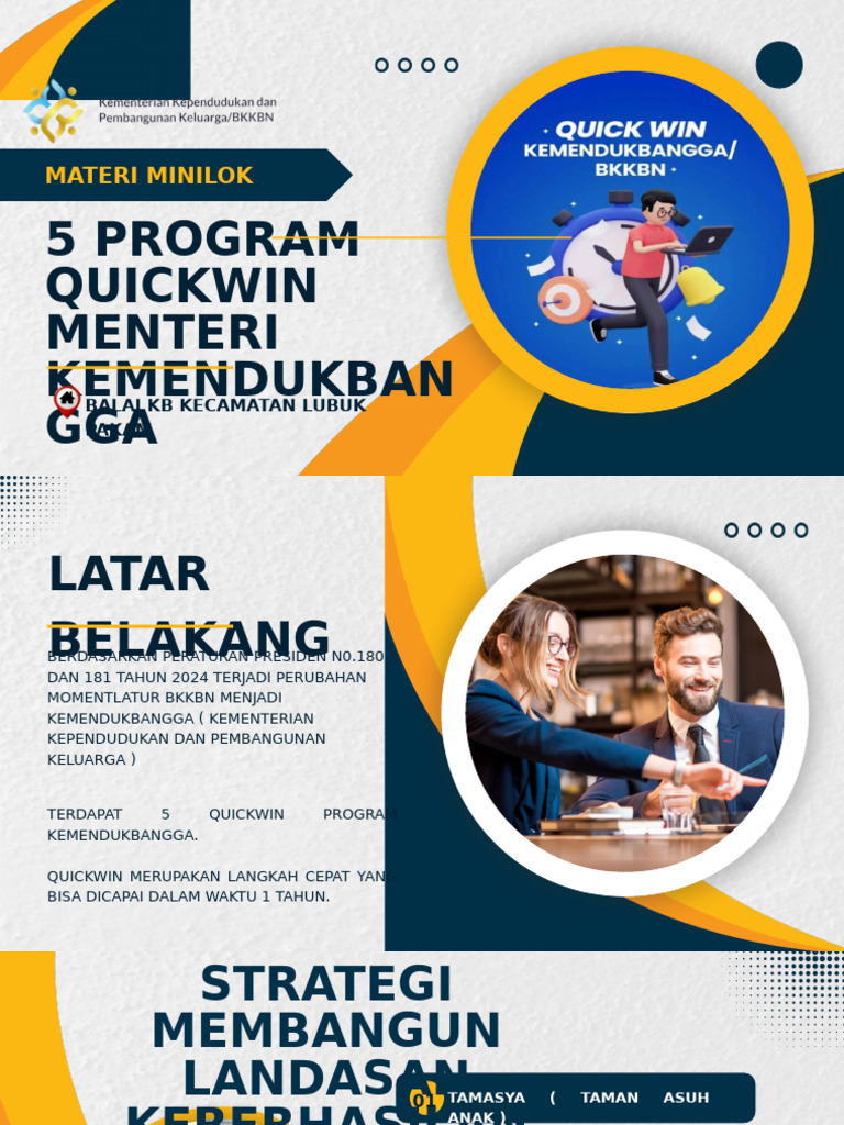 Program Quickwin Kemendukbangga | PDF