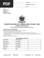 2024 Kcse Geography Paper 1 | PDF