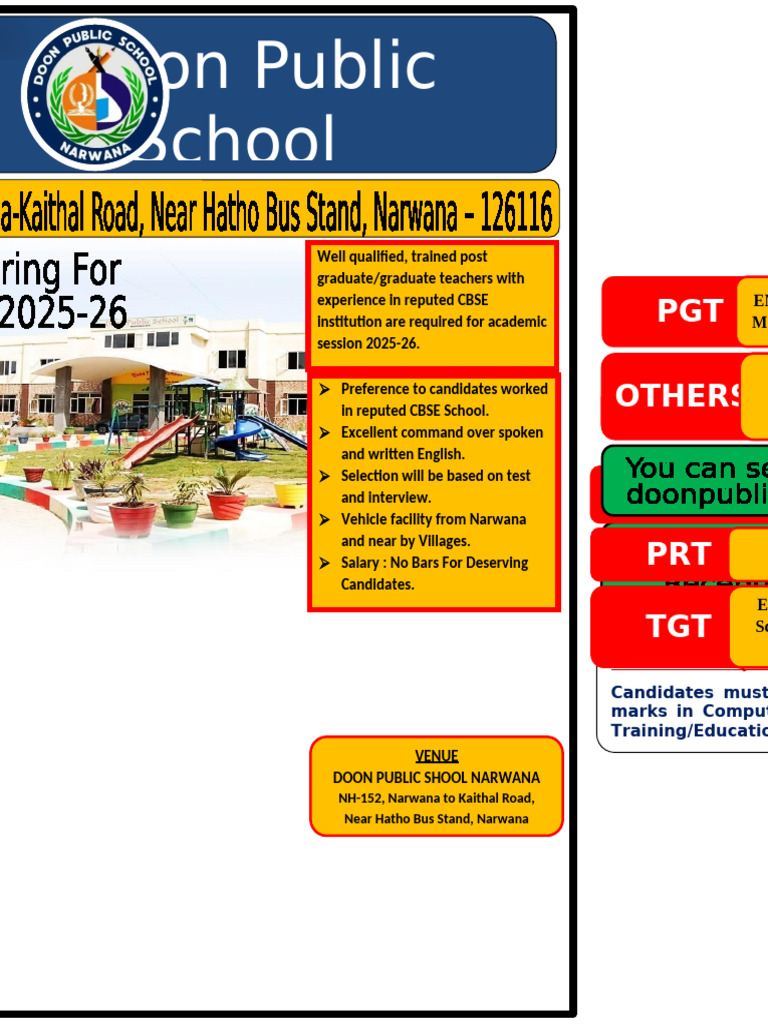 Advt. For Requirements 2025-26 | PDF