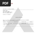 Axis Bank Statement Sample | PDF