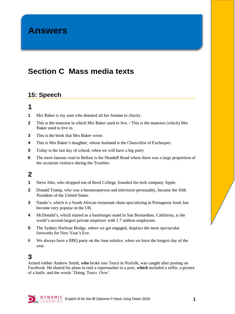 Mass Media Texts Analysis Examples | PDF
