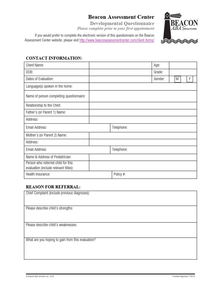 BAC-Developmental_Questionnaire_editable-14dec16 | PDF | Infants ...